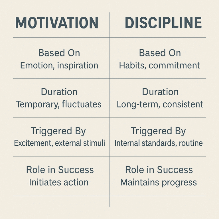Motivation vs. Discipline: What Really Drives Success? - LevelUpLiving